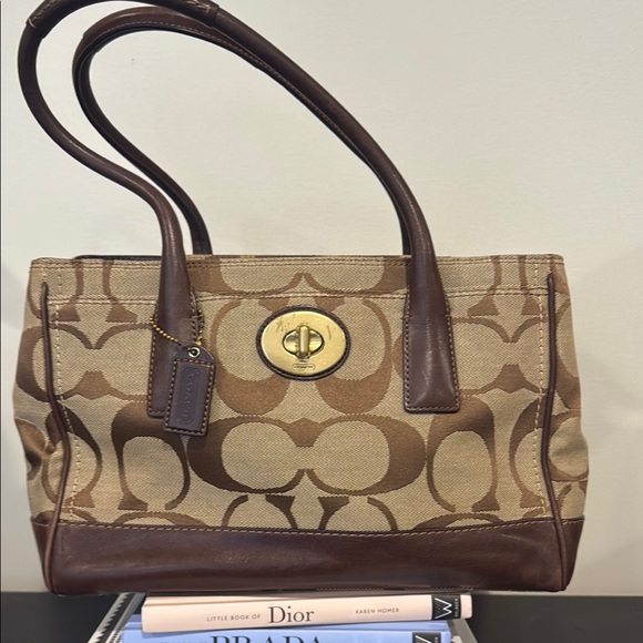 Coach | Bags | Coach Madeline Hampton Signature Canvas Tote Handbag ...